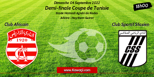Coupe de Tunisie/Club Africain - Club Sportif Sfaxien : Live score